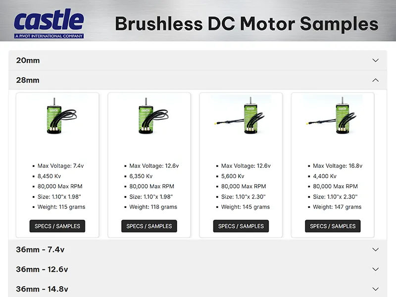 Order Brushless DC Motor Samples » Pivot Castle : Pivot Castle